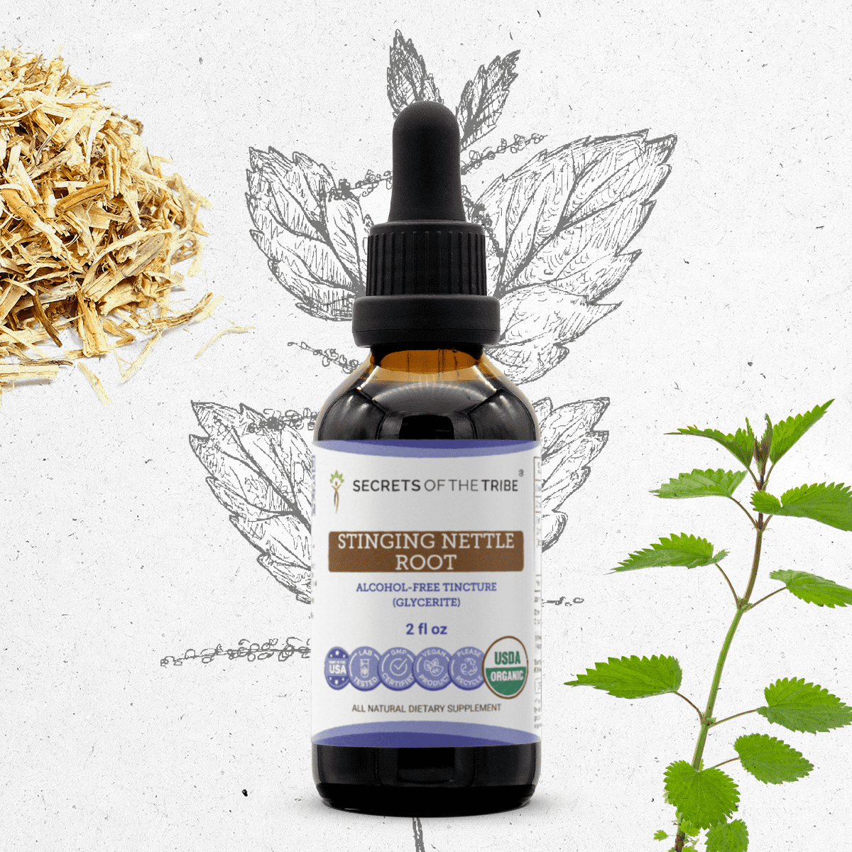 Stinging Nettle Root Tincture Alcohol-FREE Extract, Organic Stinging ...