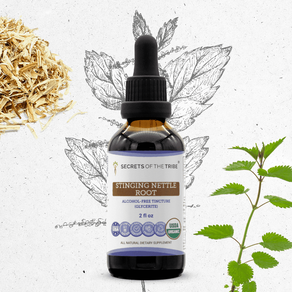 Secrets Of The Tribe Stinging Nettle Root Organic Dietary Supplement ...