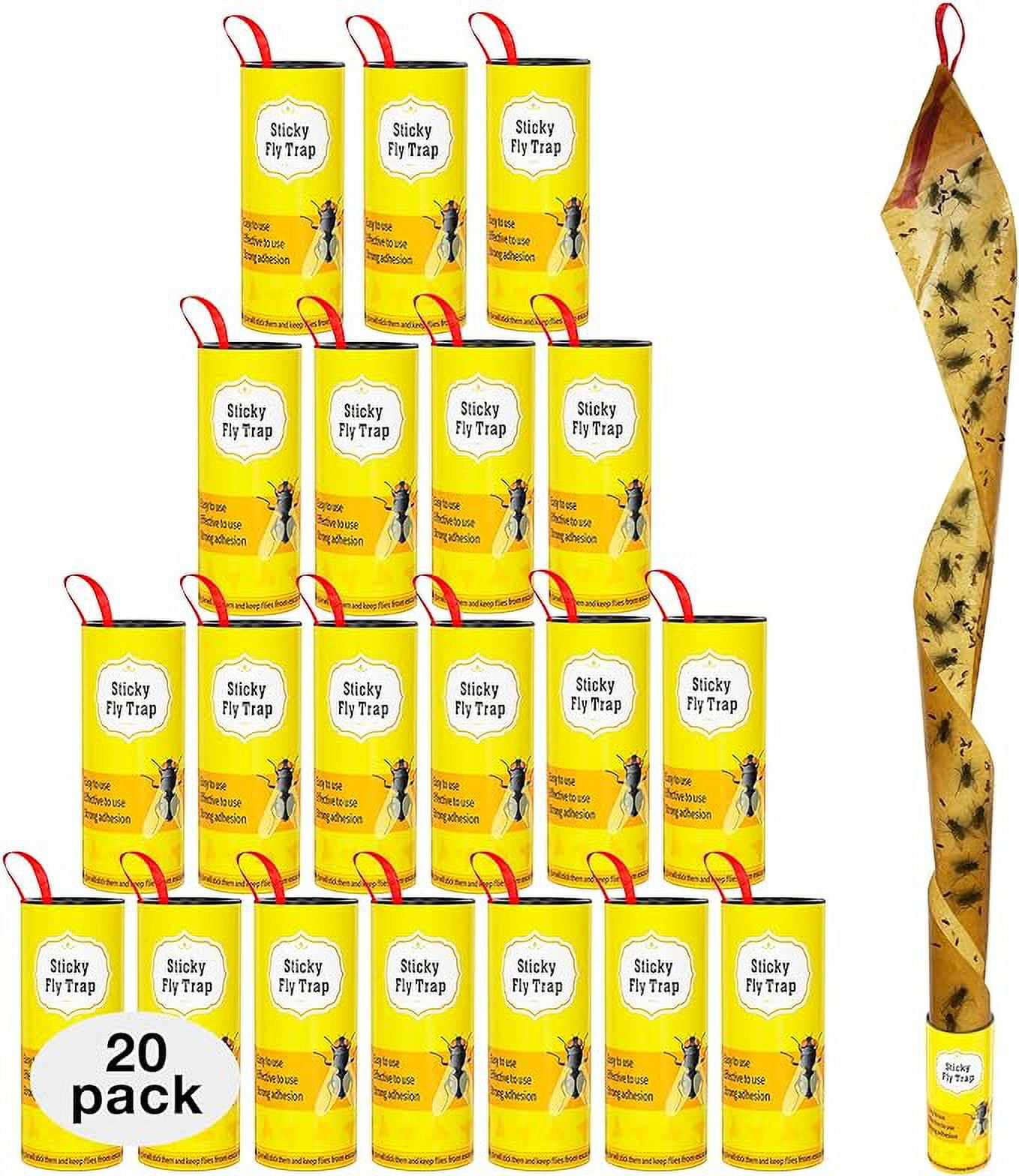 Stingmon 20 Rolls Fly Trap, Fly Traps Outdoor, Fly Traps Indoor for ...