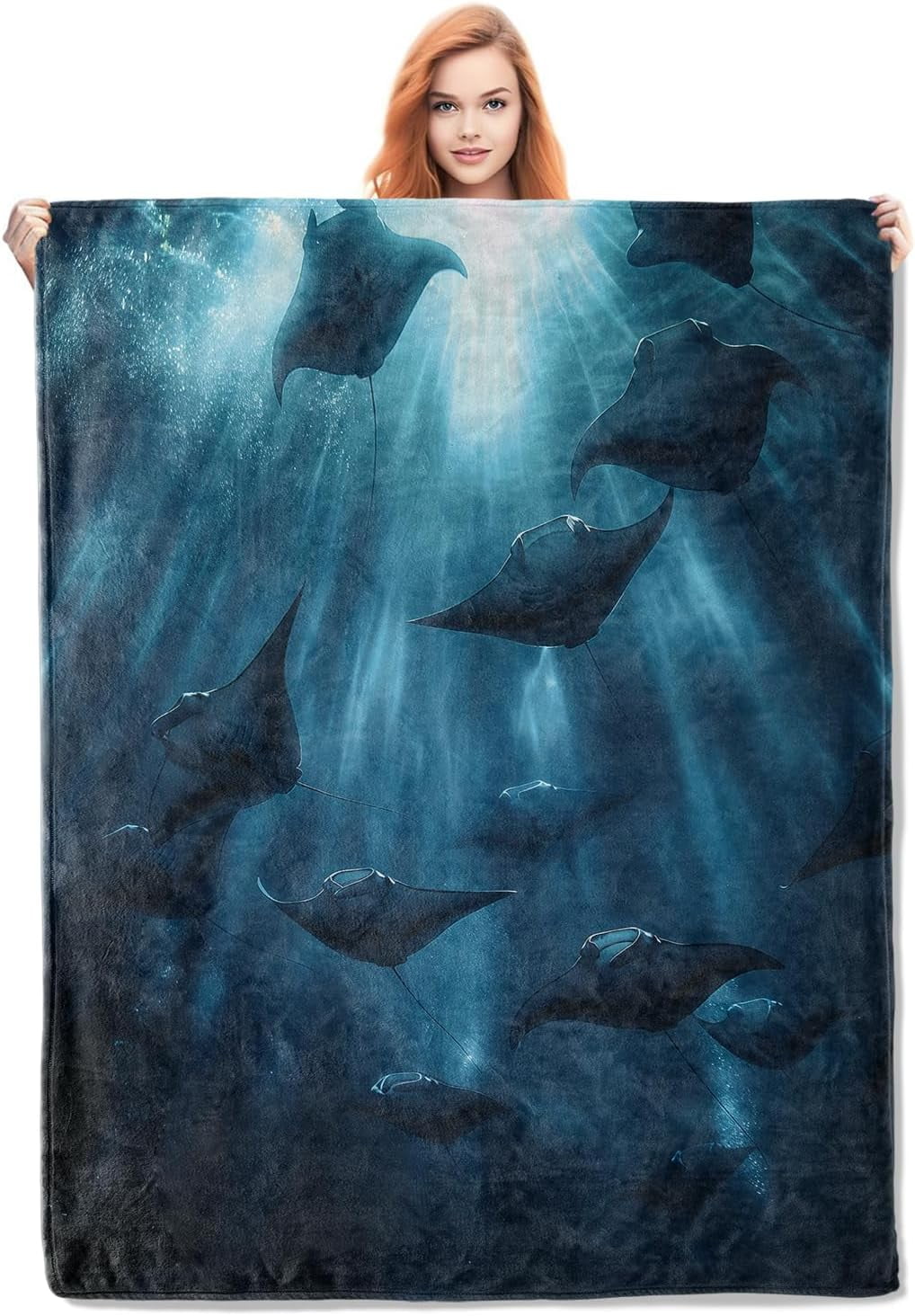 Stingray Blanket Gifts for Adults Kids Soft Warm Lightweight Cozy Plush ...