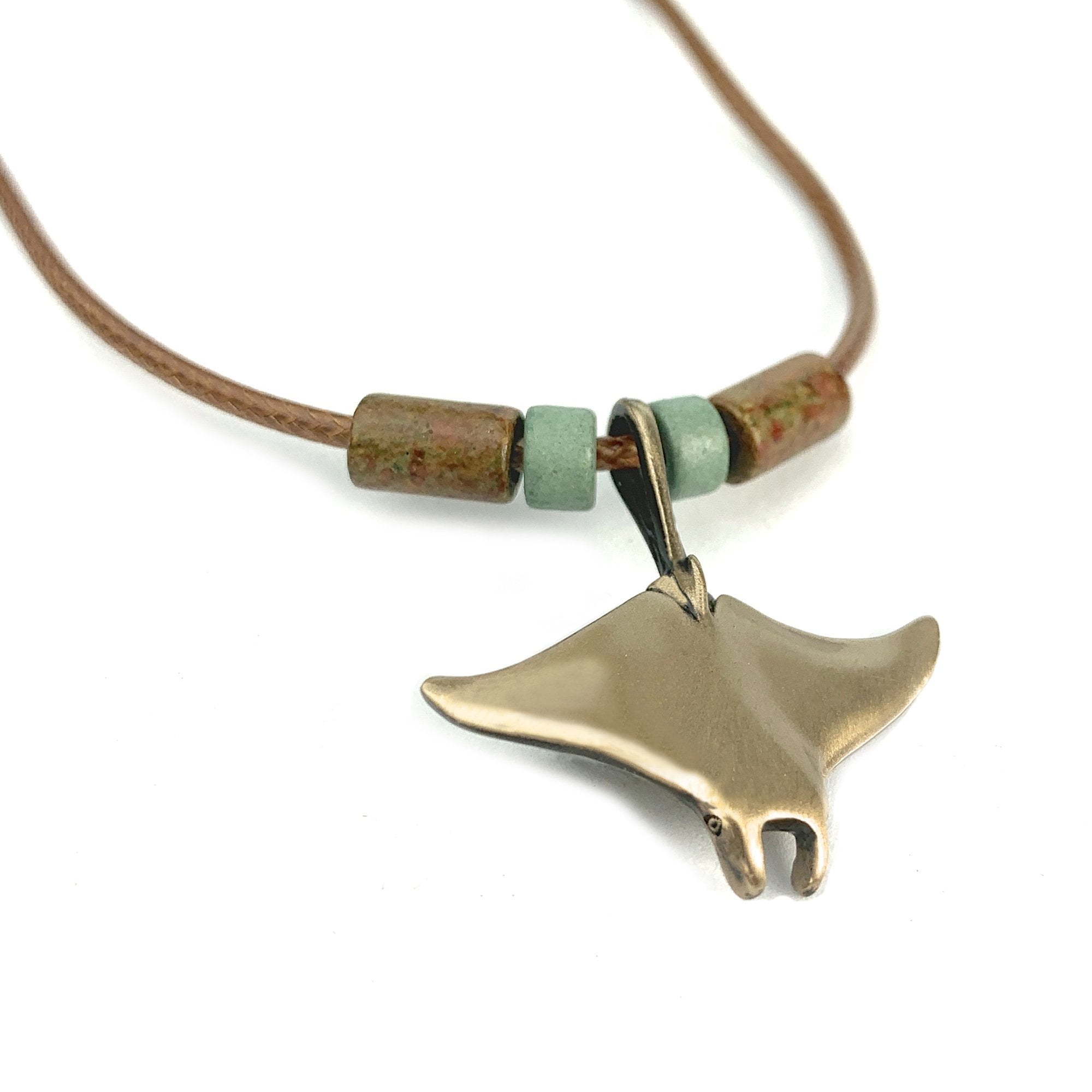 Stingray Necklace Antique Bronze- Manta Ray Necklace for Women | Bronze ...