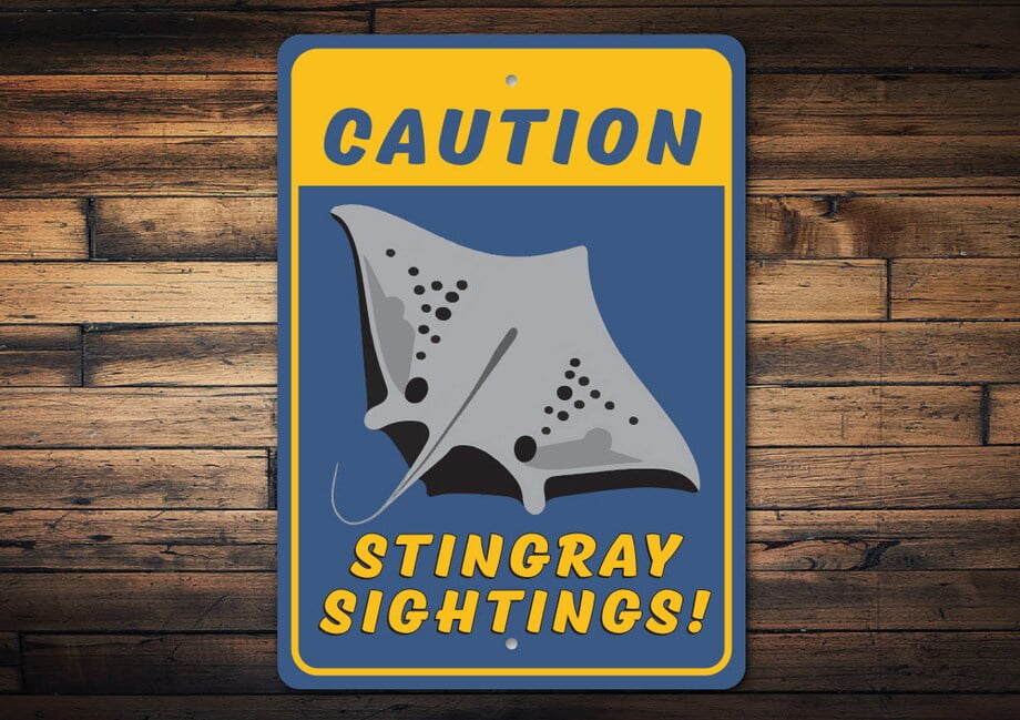 Stingray Sightings Sign Stingray Sign Beach Warning Sign Stingray ...