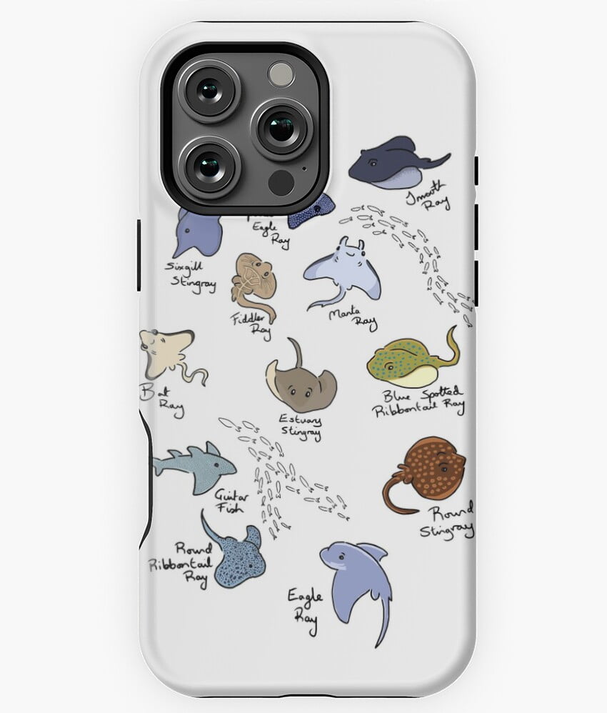 Stingray Species Chart M19647 Phone case for iPhone 11 to 16 Pro Max ...