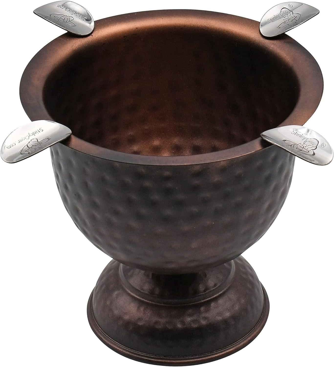 Stinky Cigar Antique Hammered Copper Cigar Ashtray with 4 Stirrups for ...