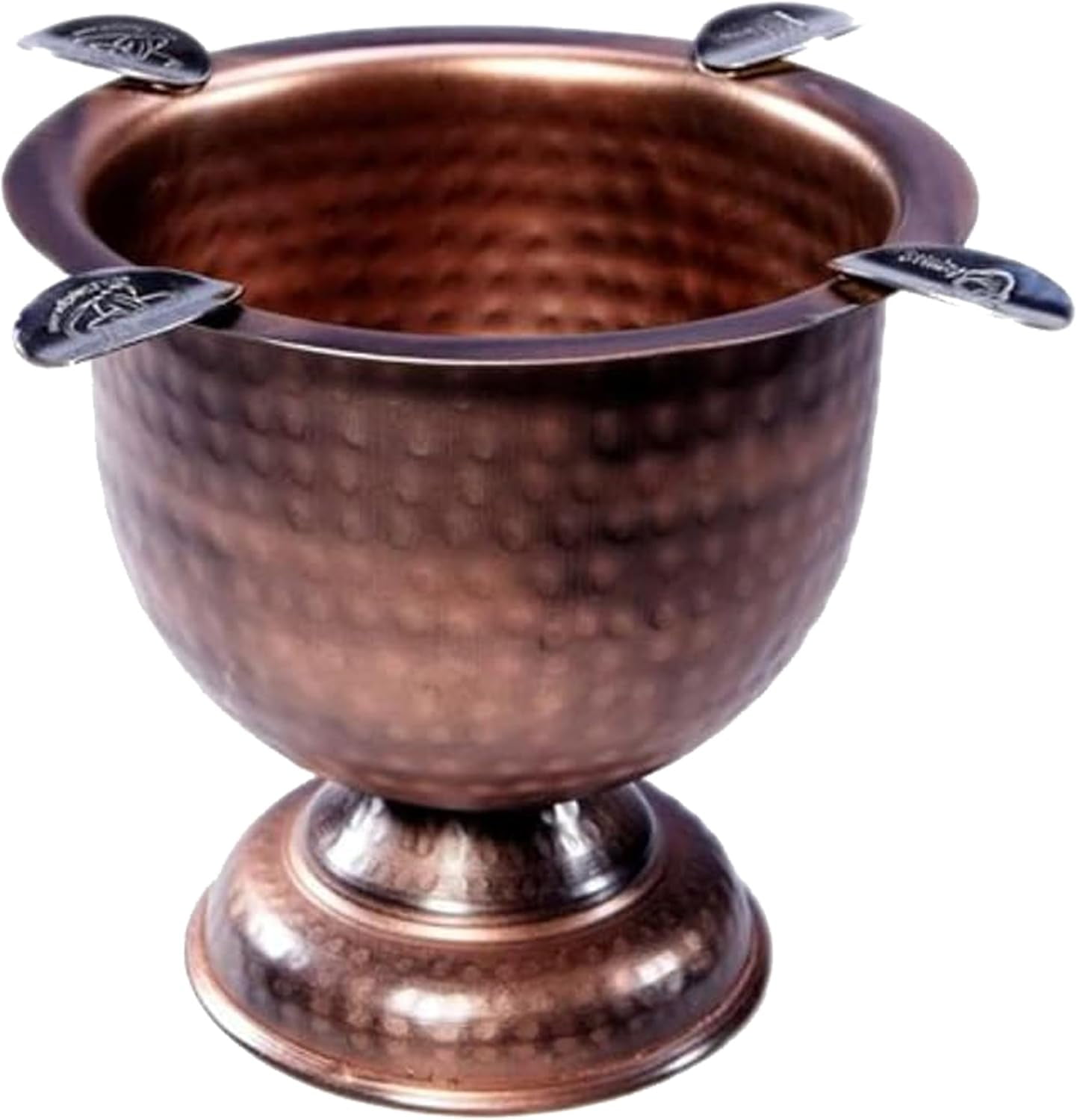 Stinky Cigar Antique Hammered Copper Cigar Ashtray with 4 Stirrups for ...