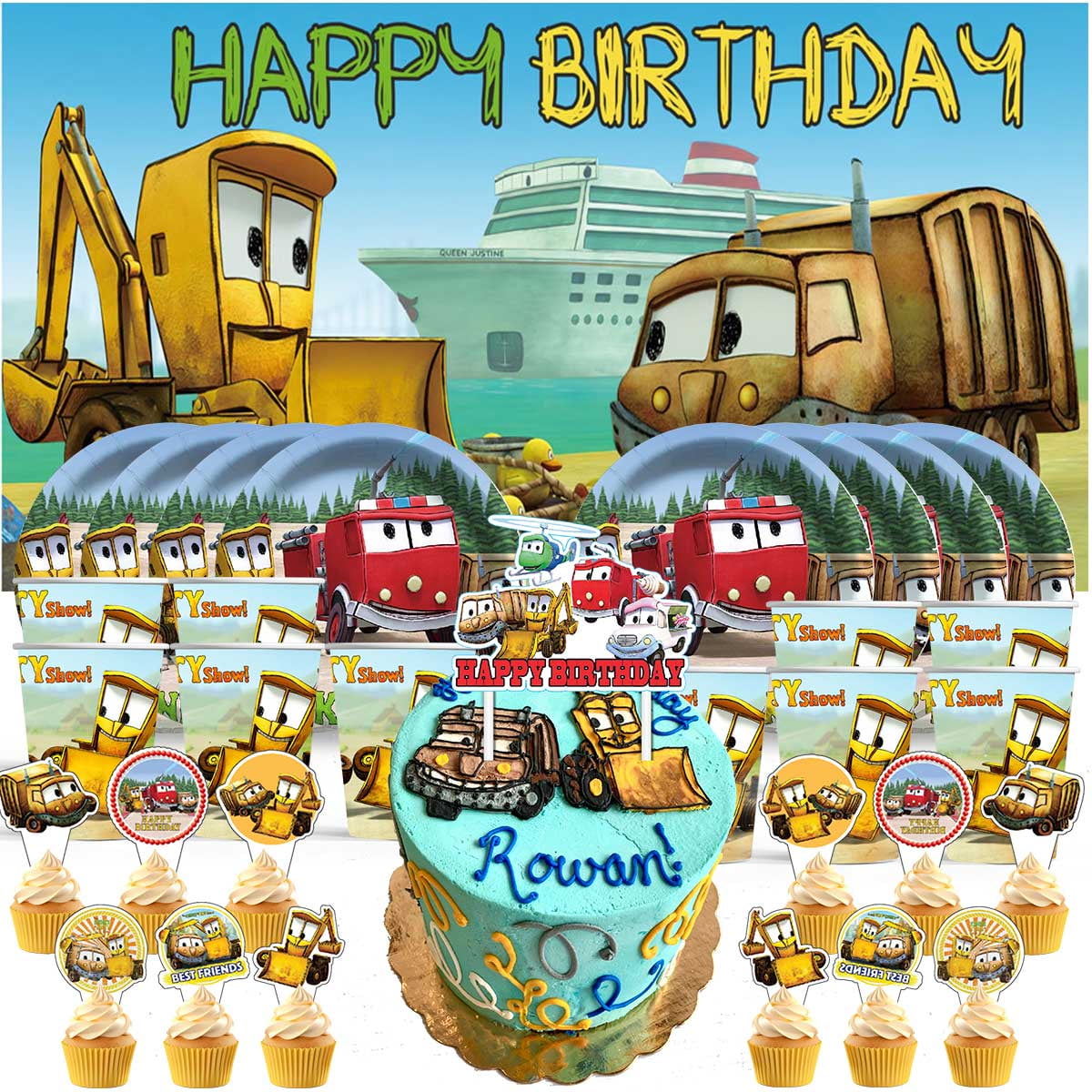Stinky & Dirty Birthday Cups Party Supplies Decor Backdrop Plates Fans ...