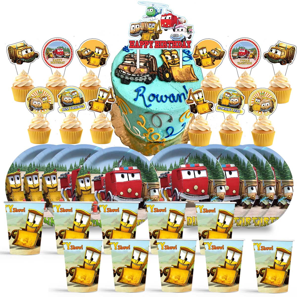 Stinky & Dirty Birthday Cups Party Supplies Plates Fans Decorations ...