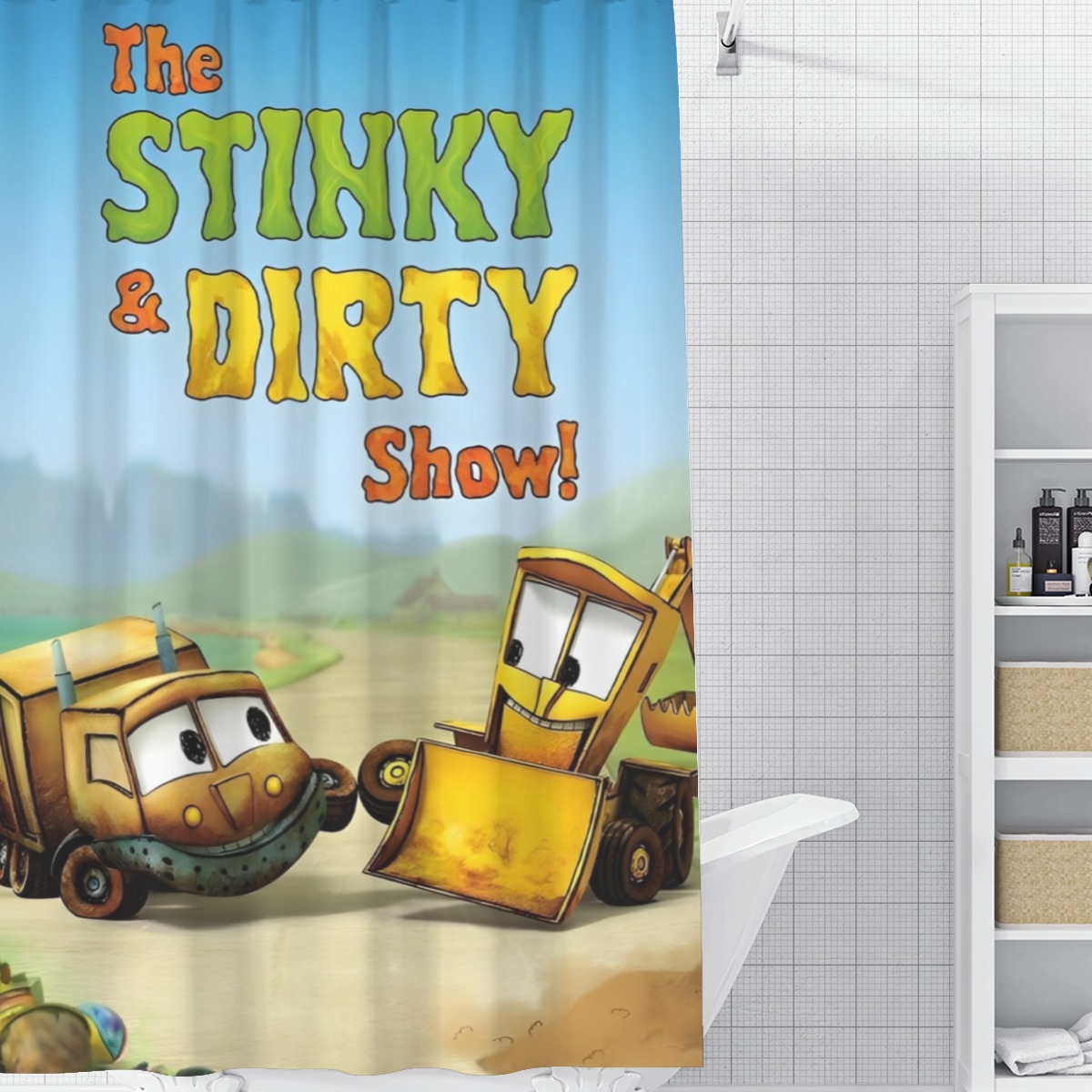 Stinky & Dirty Shower Curtain 35*70.8 Inches Waterproof And Durable ...