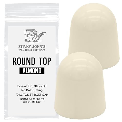 Stinky John's Tall Toilet Bolt Caps - Universal Fit with a Round Top ...