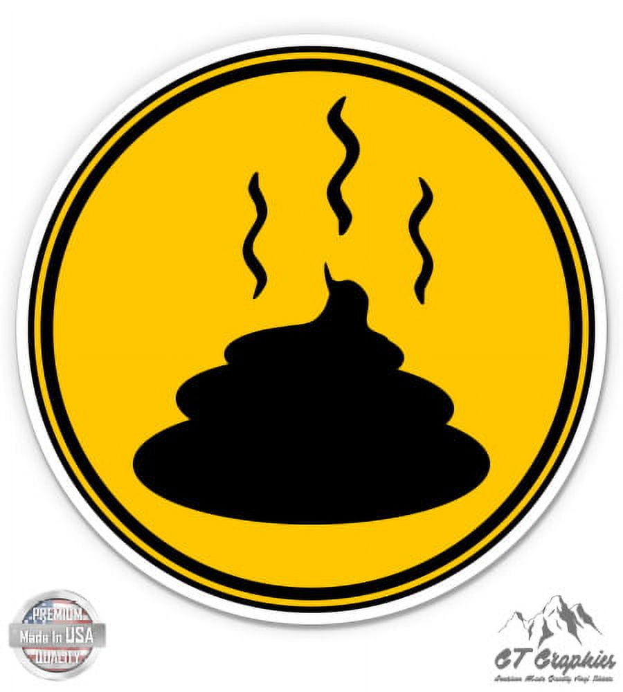 Stinky Poop - 3" Vinyl Sticker - For Car Laptop I-Pad Phone Helmet Hard ...