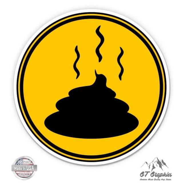 Stinky Poop - 3" Vinyl Sticker - For Car Laptop I-Pad Phone Helmet Hard ...