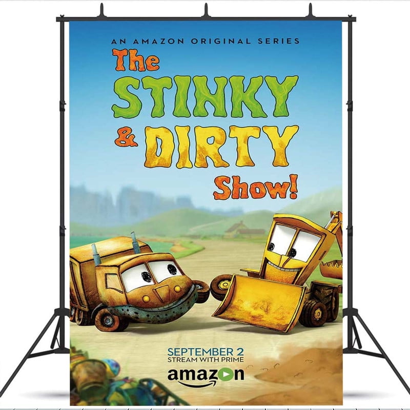 Stinky and Dirty Birthday Party Supplies Banner Backdrop Background ...