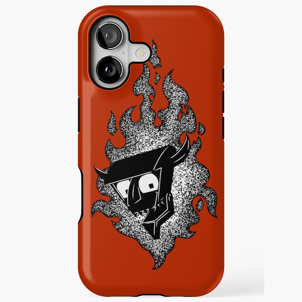 Stippled Robot Devil Meme Retro Pixel Cartoon Case for iPhone 11 to 17 ...