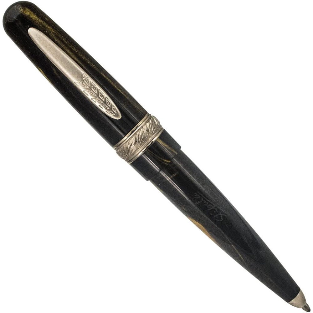 Stipula Etruria Magnifica Black / Gold Marble Ballpoint Pen ST62006 ...
