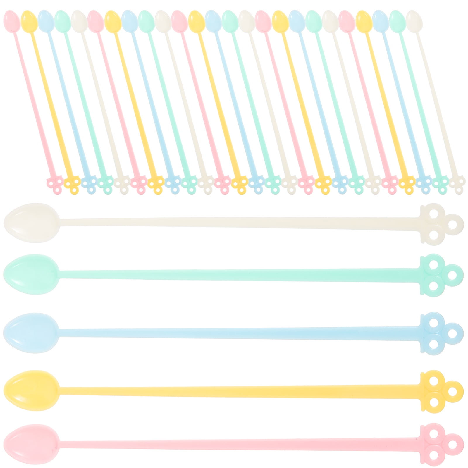 Stir Spoons for Coffee Bar Stirrers Plastic Mini Serving Small Scoop ...