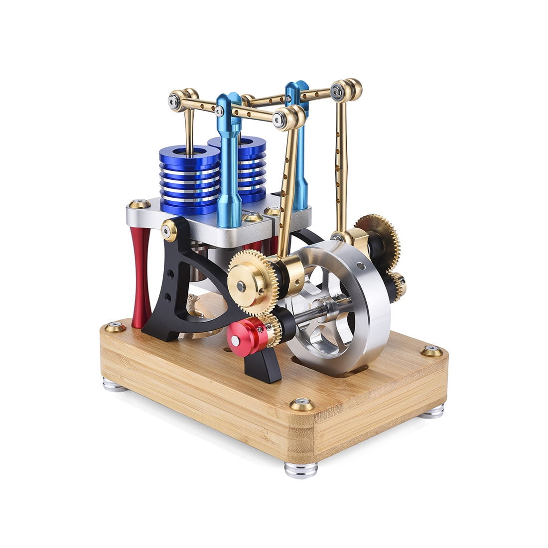 Stirling Engine Model Kit, Alpha-Type Dual Cylinder Hot Air Stirling ...
