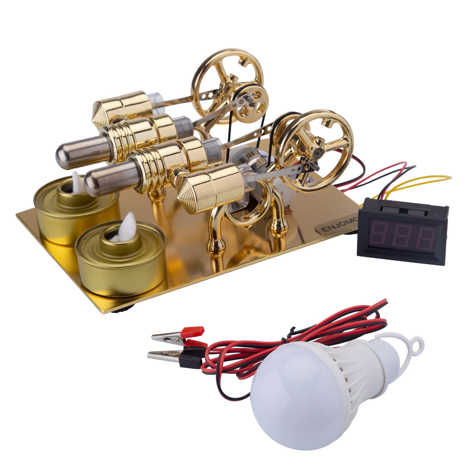Stirling Engine Model Kit, Balance 4-Cylinder Hot Air Four Cylinder ...
