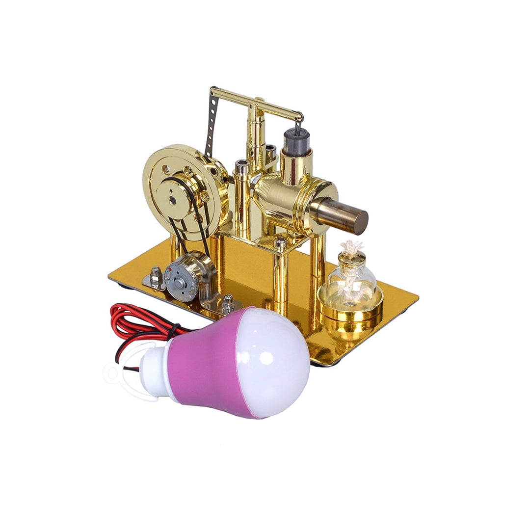 Stirling Metal Engine Generator Steam Engine DIY Engine Model Kit Gold ...