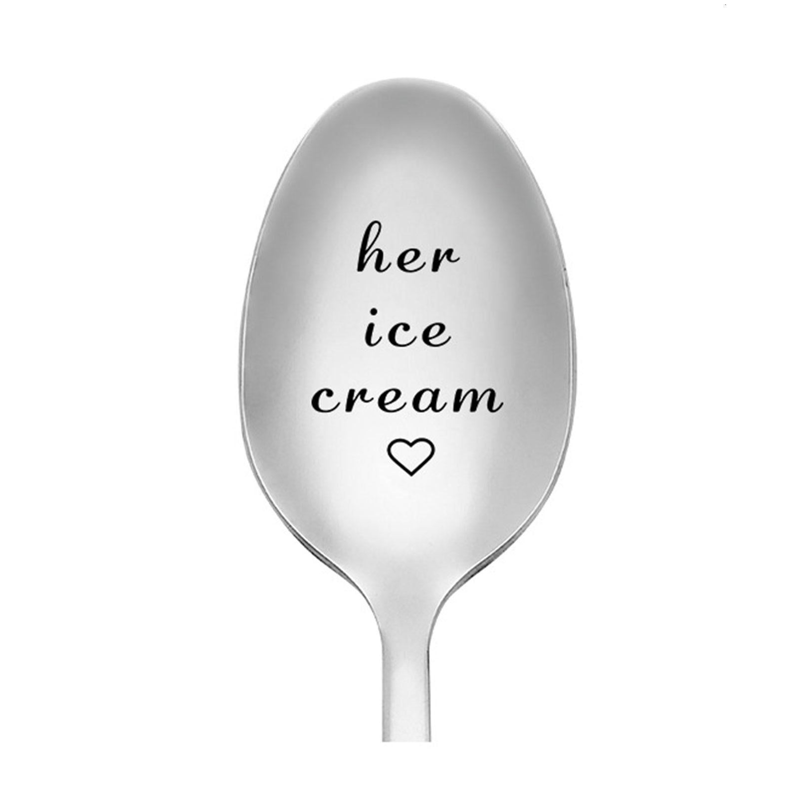 Stirring Spoon Ice Cream Spoon Dessert Spoon for Home and Parties 6 ...