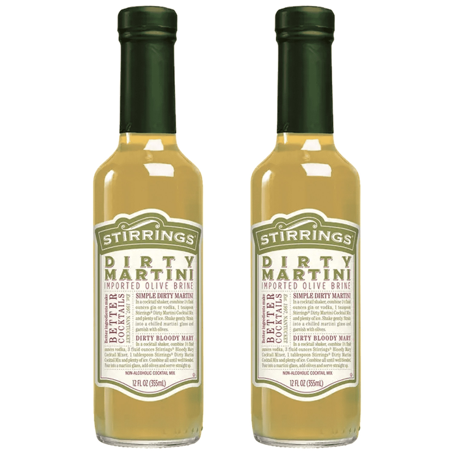 Stirrings Dirty Martini Mix 355ml Bottles - Real Ingredients No ...