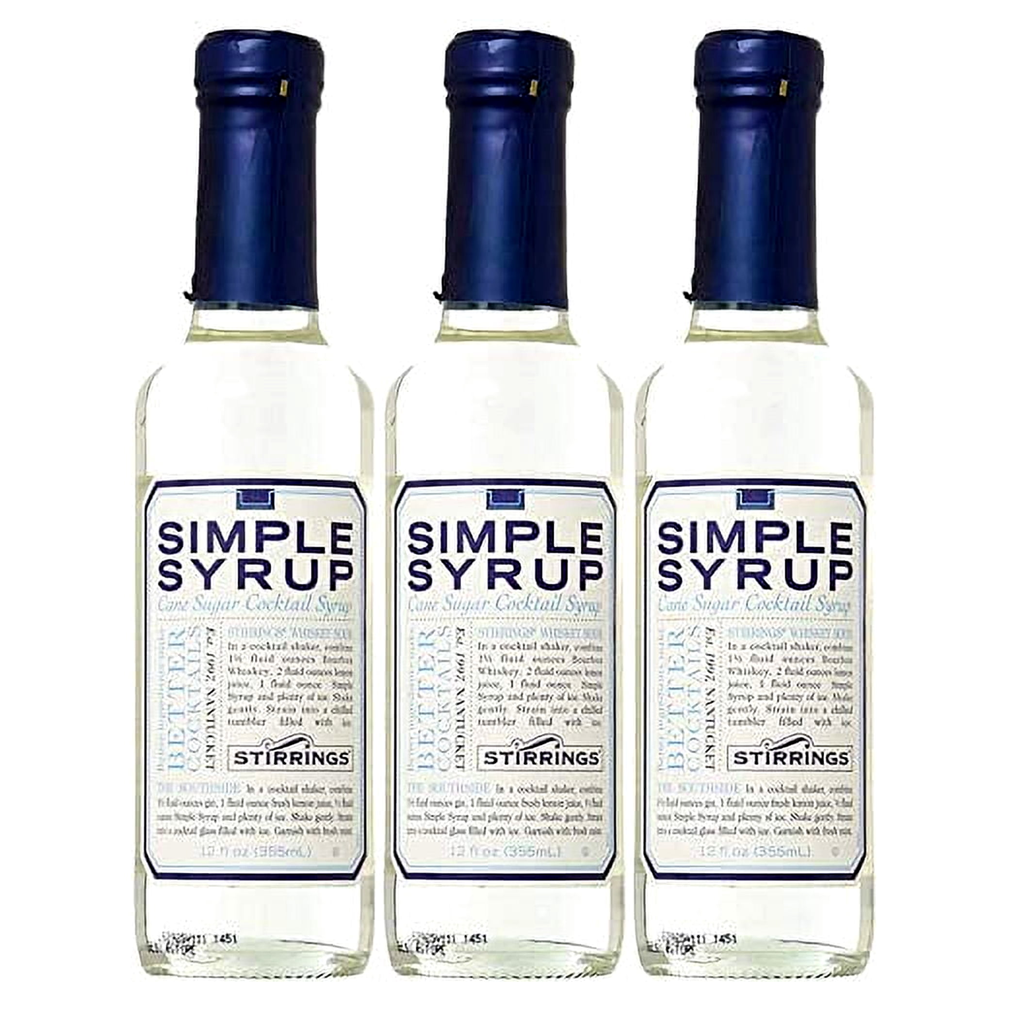 Stirrings Pure Cane Simple Syrup Cocktail Mixer - Excellent Flavoring ...