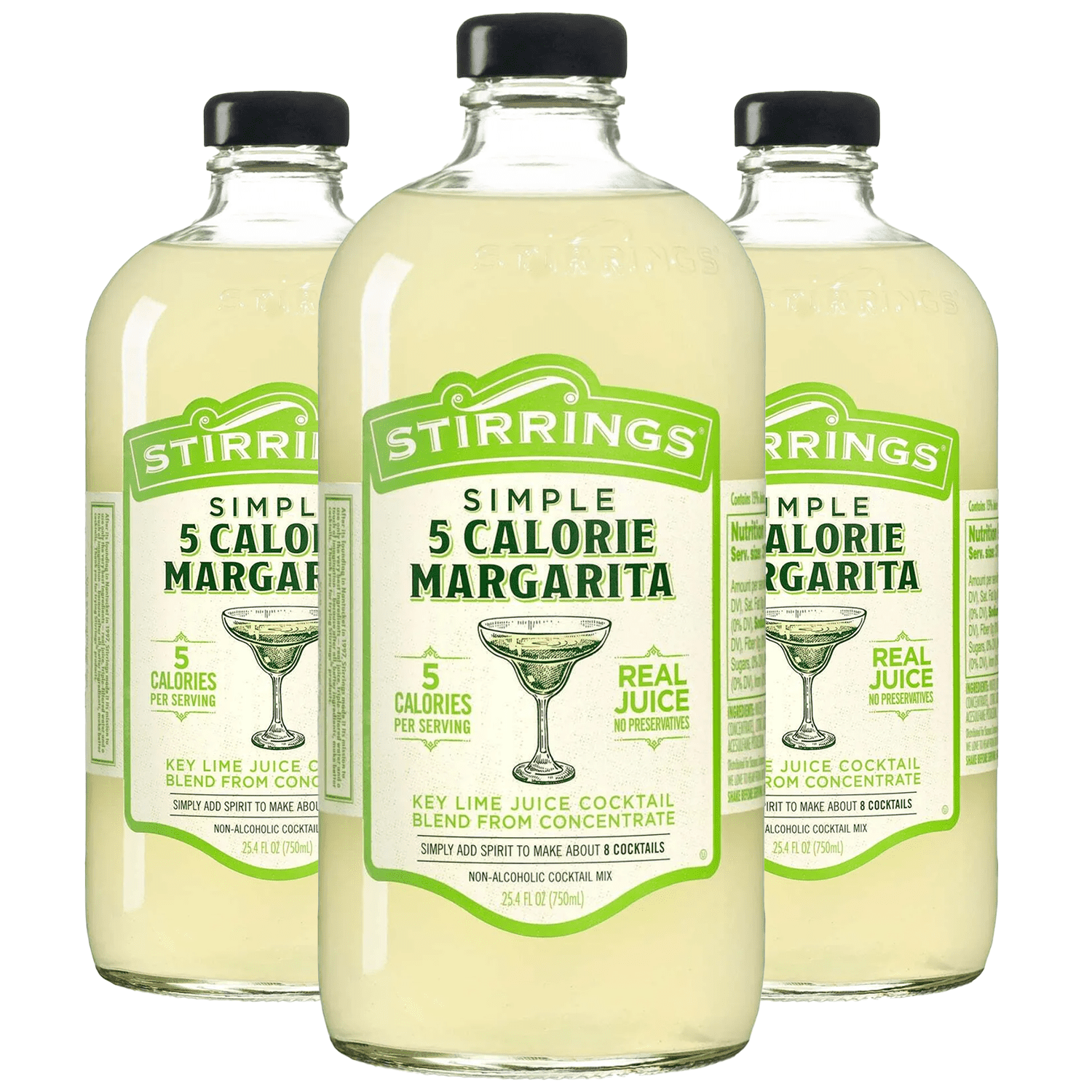 Stirrings Simple 5 Calorie Margarita Cocktail Mix 750ml Bottles - Real ...