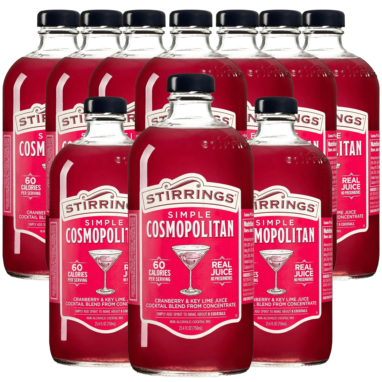 Stirrings Simple Cosmopolitan Cocktail Mix 750ml Bottles - Real Juice ...
