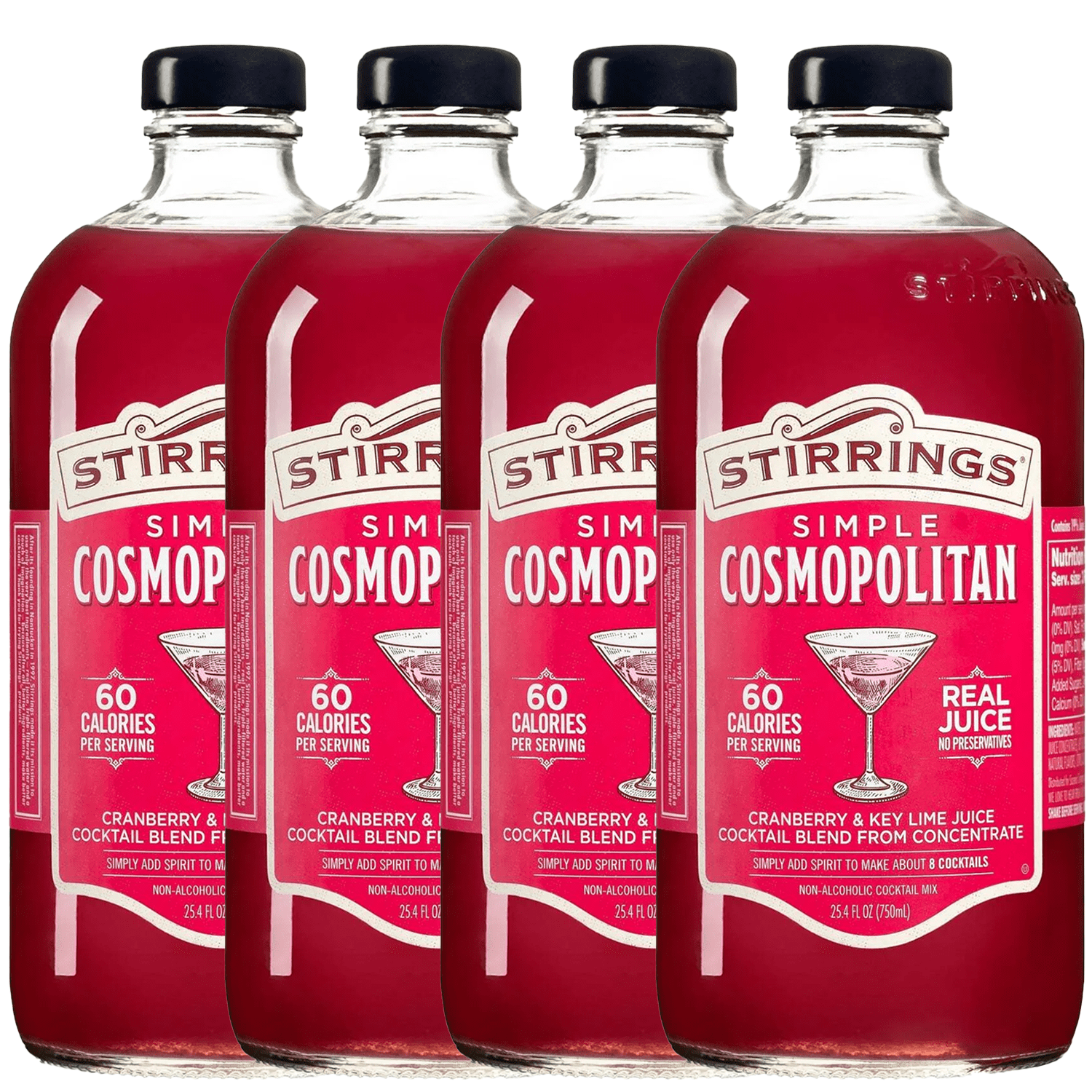 Stirrings Simple Cosmopolitan Cocktail Mix 750ml Bottles - Real Juice ...