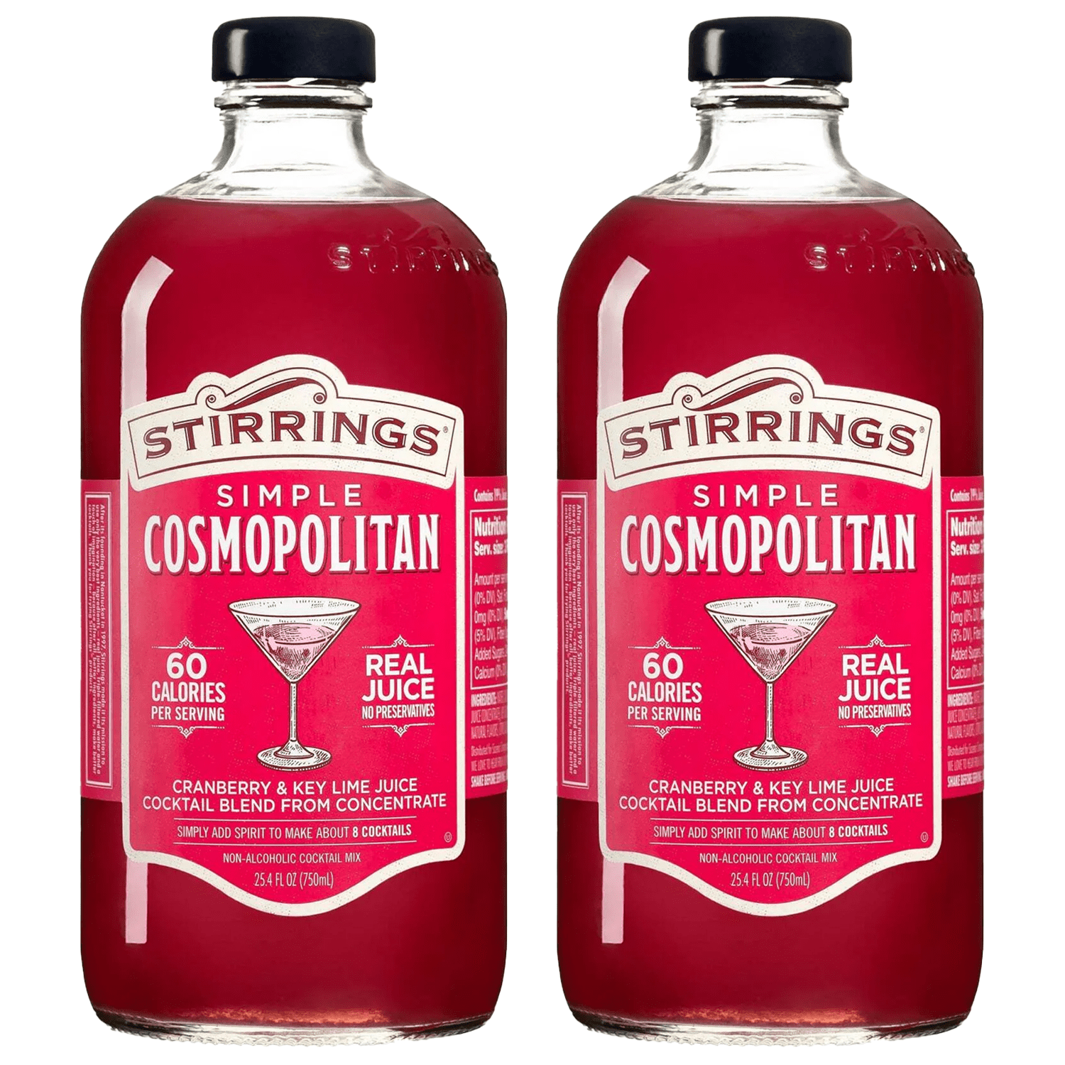 Stirrings Simple Cosmopolitan Cocktail Mix 750ml Bottles - Real Juice ...