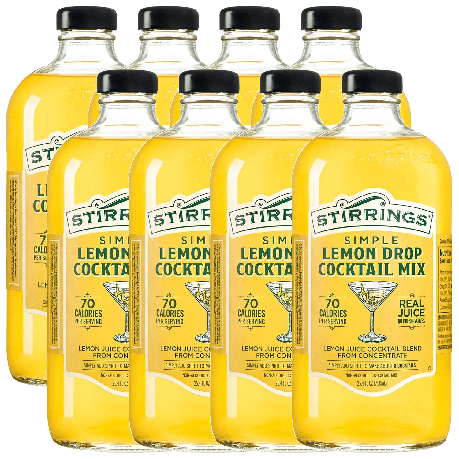 Stirrings Simple Lemon Drop Cocktail Mix 750ml Bottles - Real Juice No ...