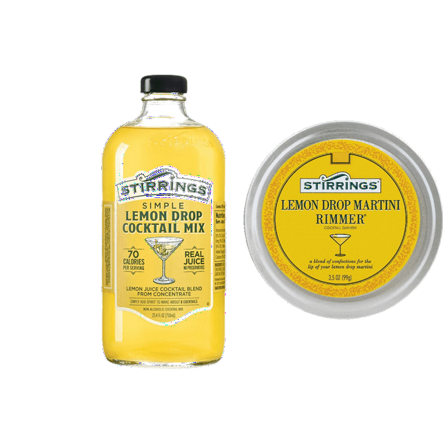 Stirrings Simple Lemon Drop Martini Non-Alcoholic Cocktail Mix & Lemon ...
