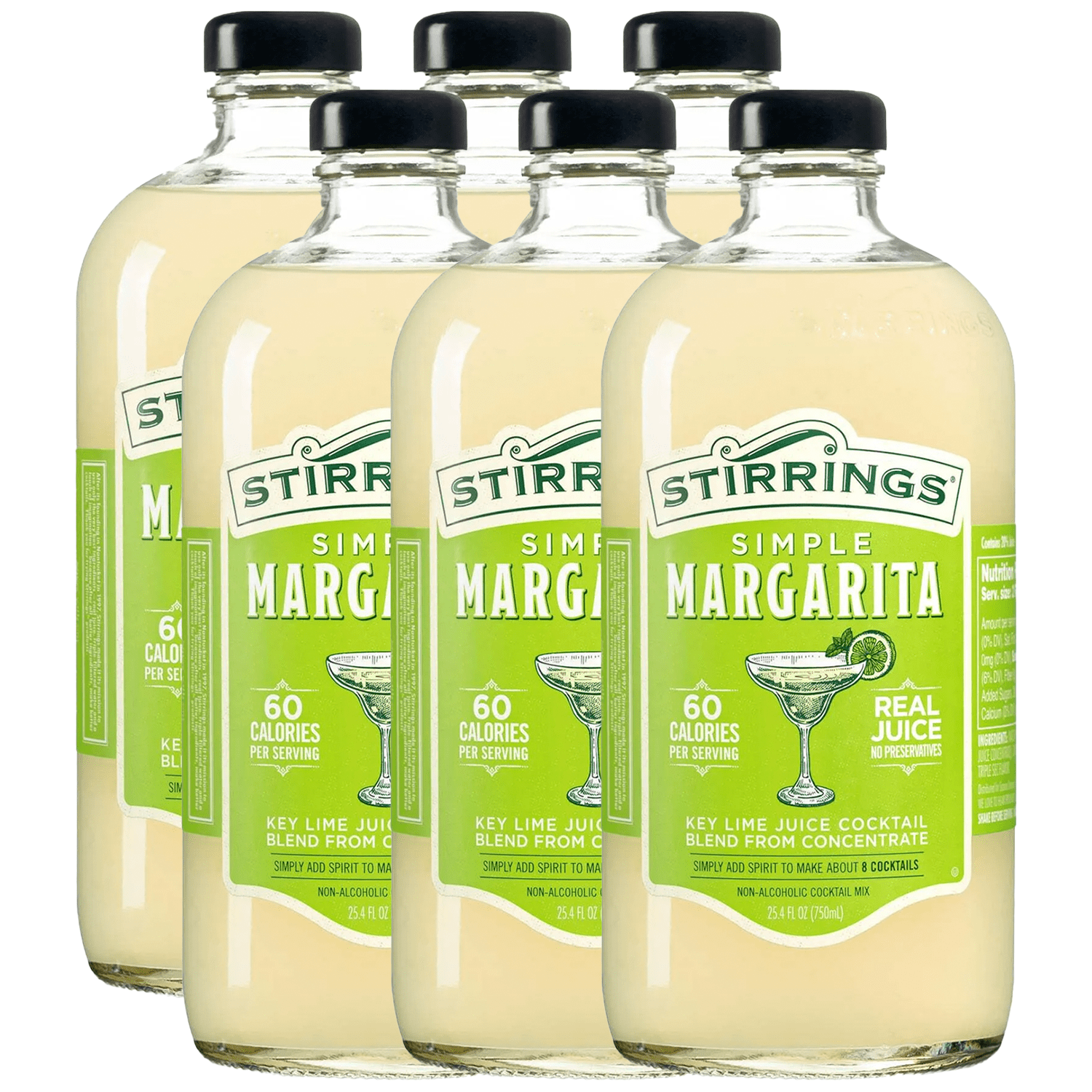 Stirrings Simple Margarita Cocktail Mix 750ml Bottles - Real Juice No ...