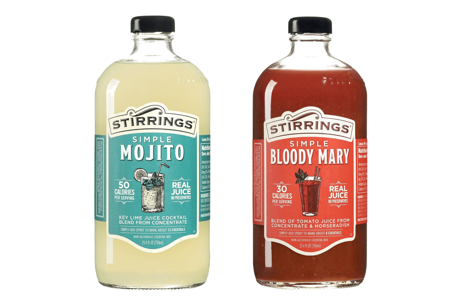 Stirrings Simple Mojito & Simple Bloody Mary Non-Alcoholic Cocktail Mix ...