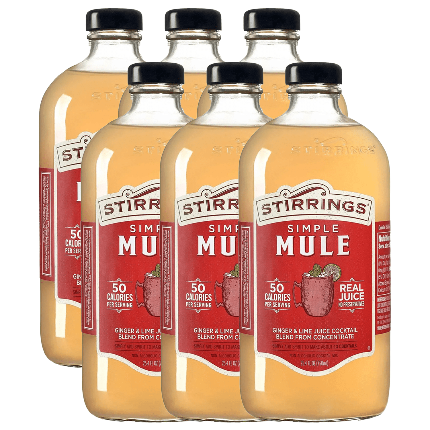 Stirrings Simple Mule Cocktail Mix 750ml Bottles - Real Juice No ...