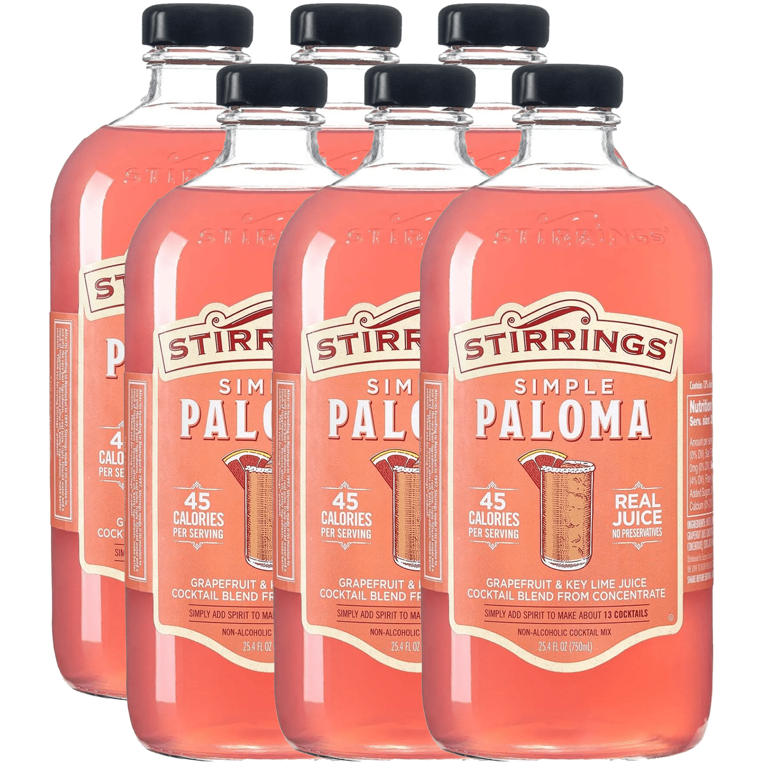 Stirrings Simple Paloma Cocktail Mix 750ml Bottles - Real Juice No ...