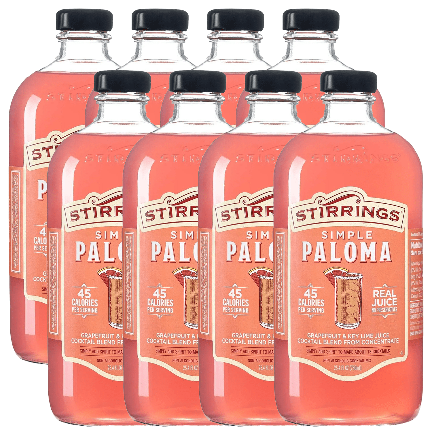 Stirrings Simple Paloma Cocktail Mix 750ml Bottles - Real Juice No ...