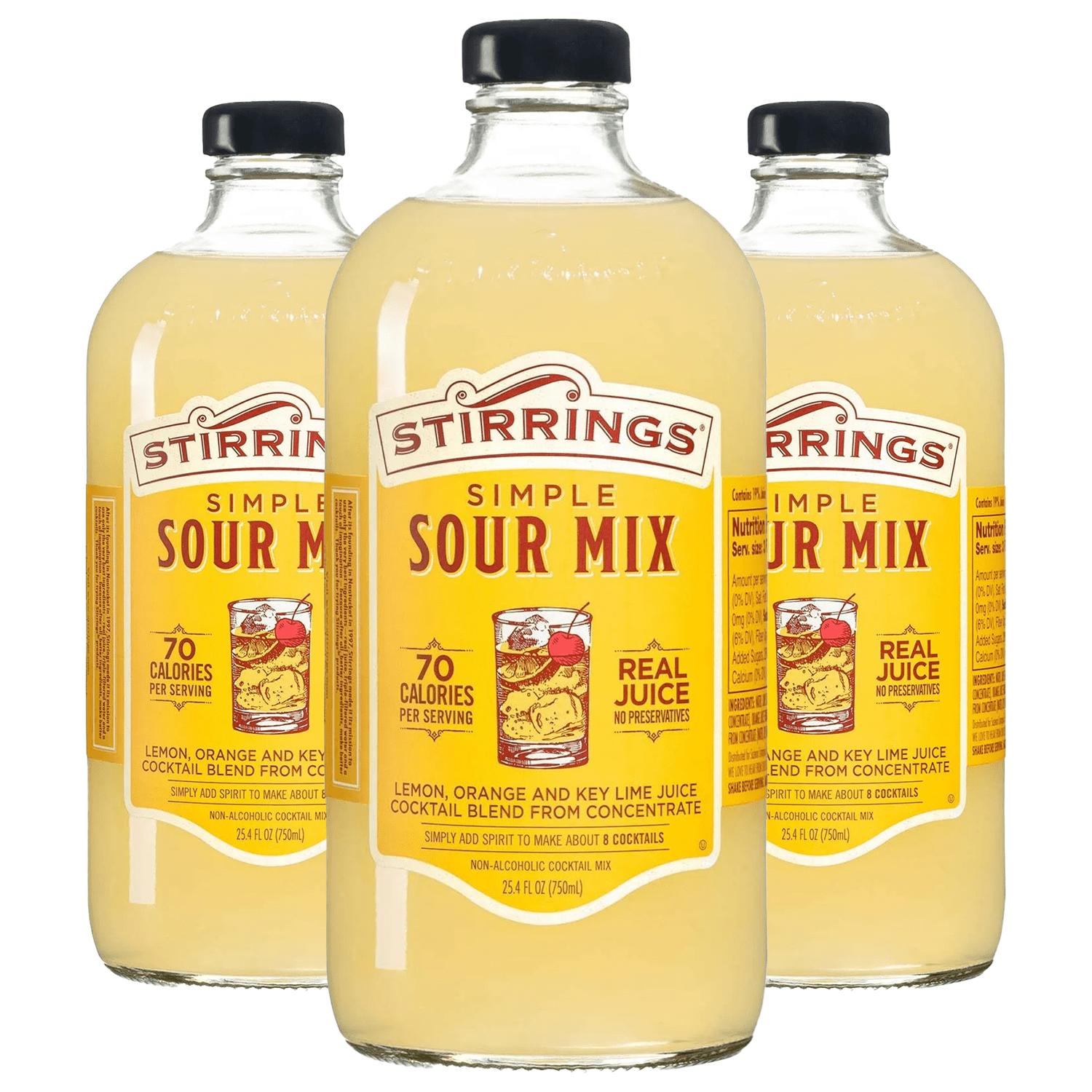 Stirrings Simple Sour Cocktail Mix 750ml Bottles - Real Juice No ...