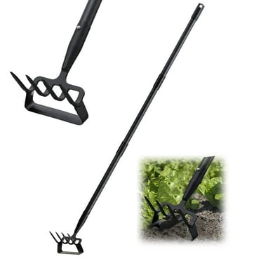 LCOKEIY Stirrup Hoe and Cultivator with Adjustable Handle 32-62inch ...