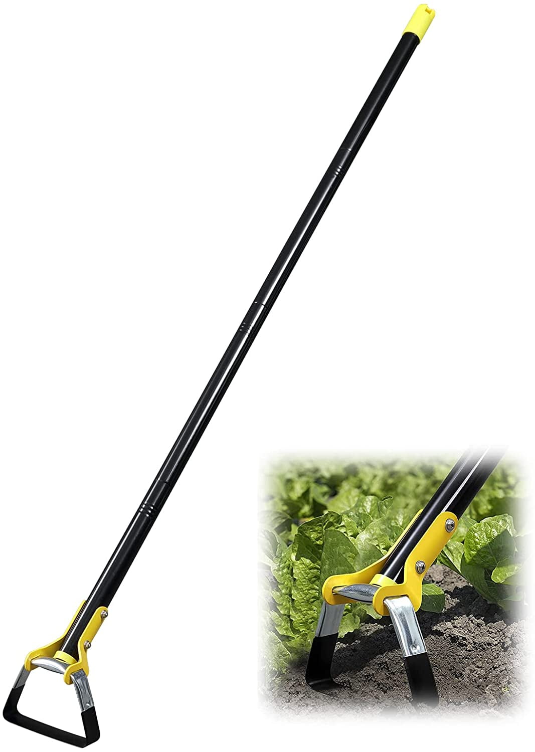 BsBsBest Stirrup Loop Hoe 43" Scuffle Hoe Garden Tool with Adjustable ...