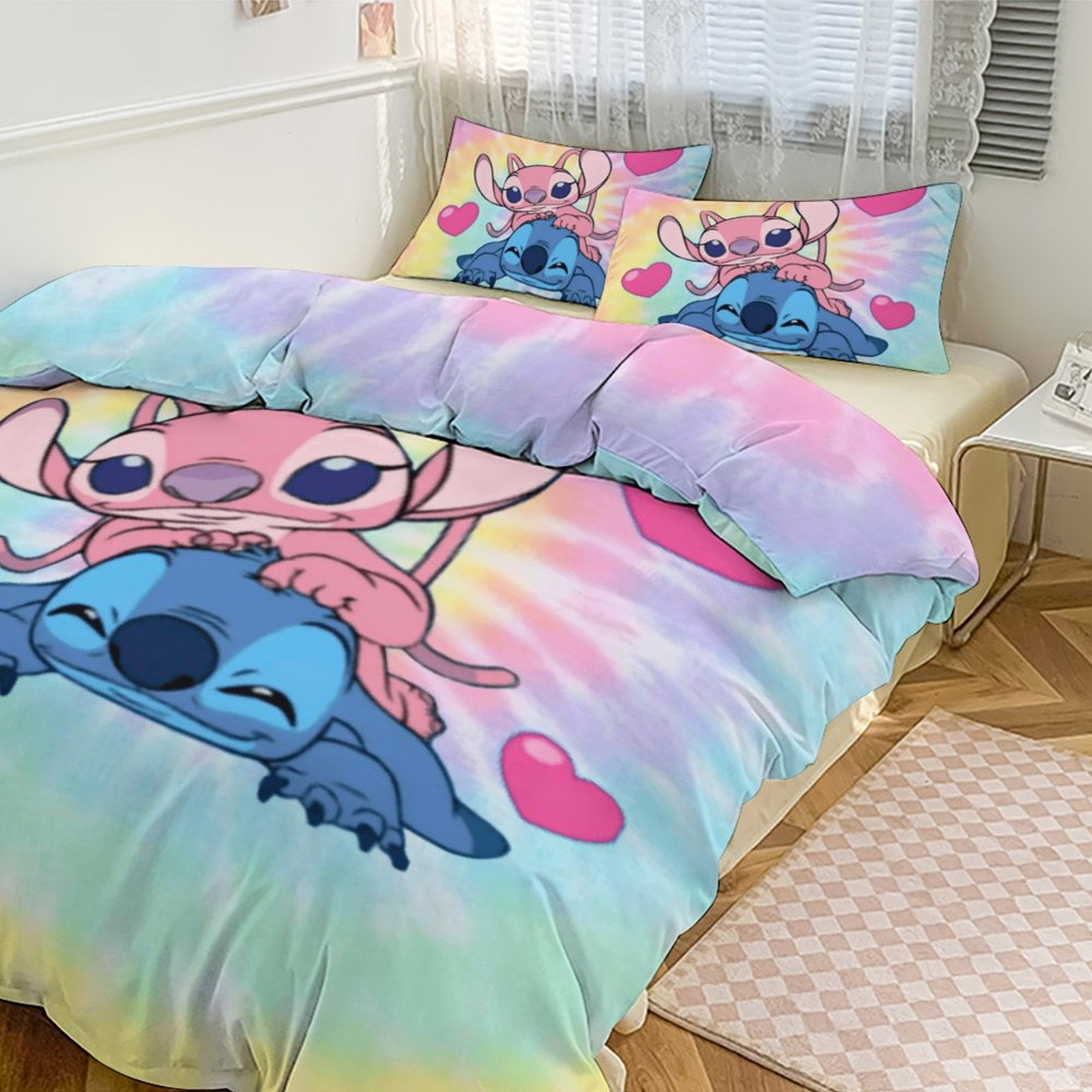 Stit-ch Bedding Set Anime Three-piece for Boys Girls Teens Full Stit-ch ...