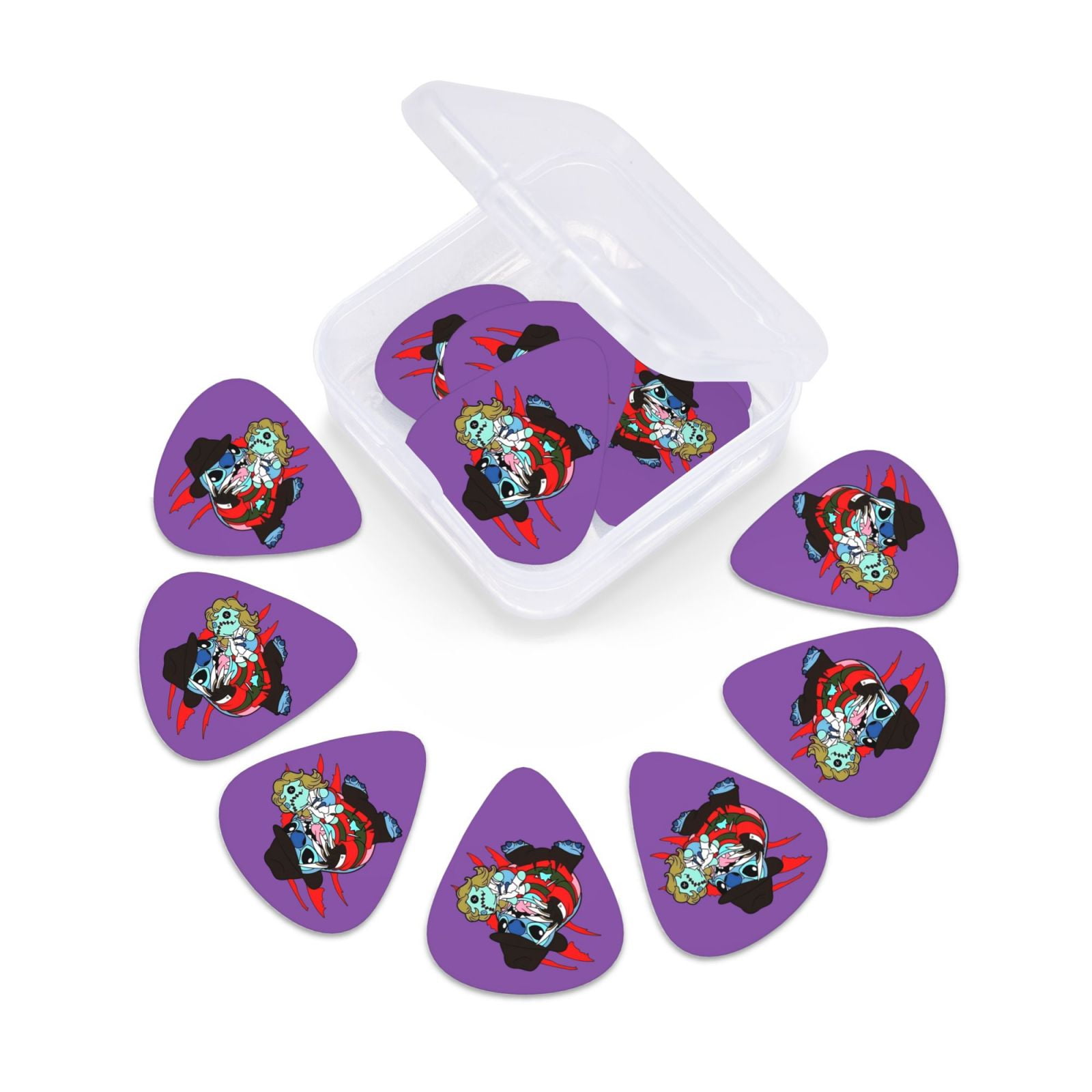 Stitch 12 Piece Guitar Picks Set With Holder For Acoustic, Electric ...