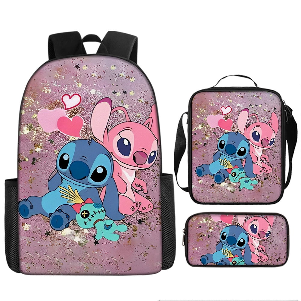 Stitch 3-Piece 16" Premium Backpack Lunch bags and pencil cases ...