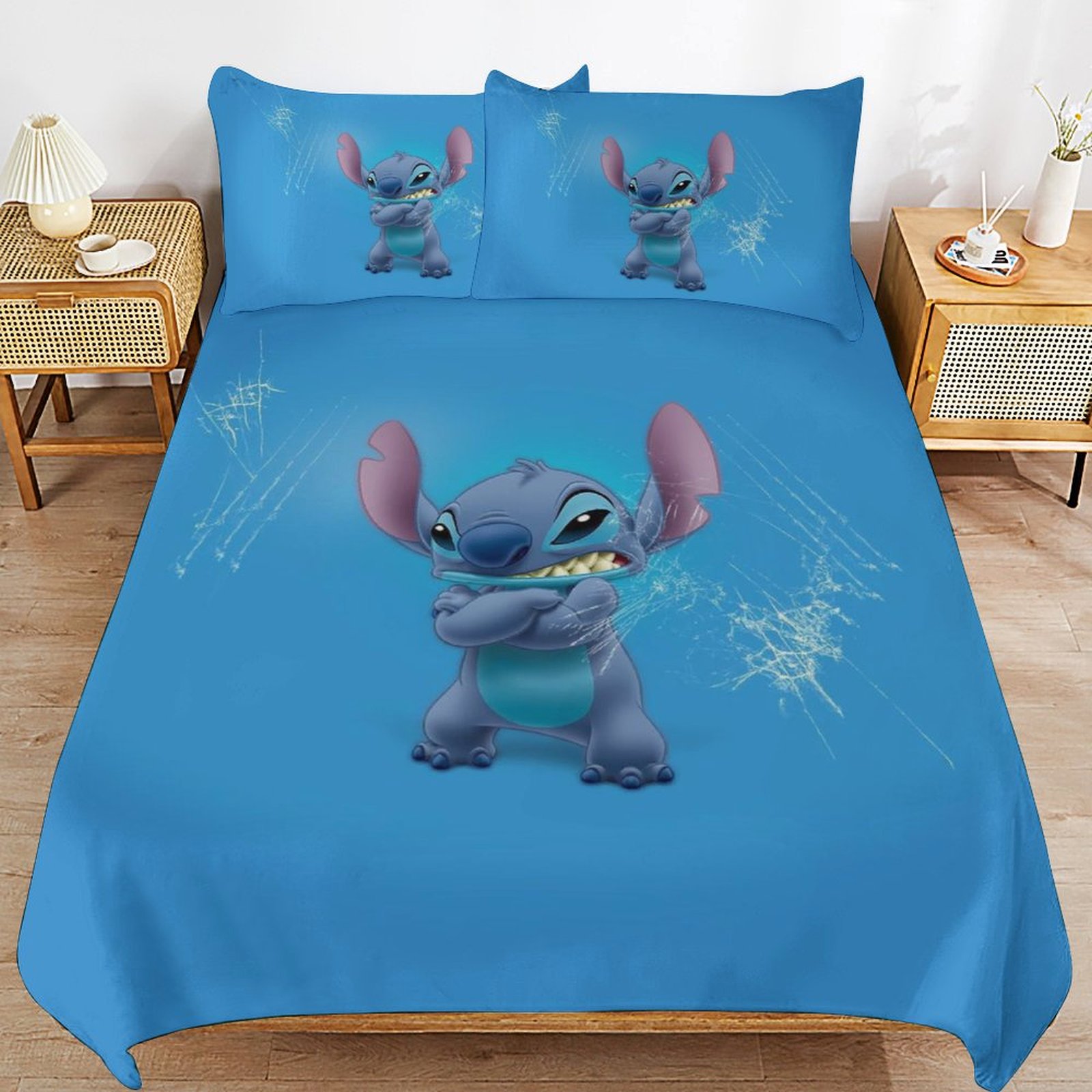 Stitch 3-Piece All Season Bedding Set, Comforter Set with Pillow Shams ...