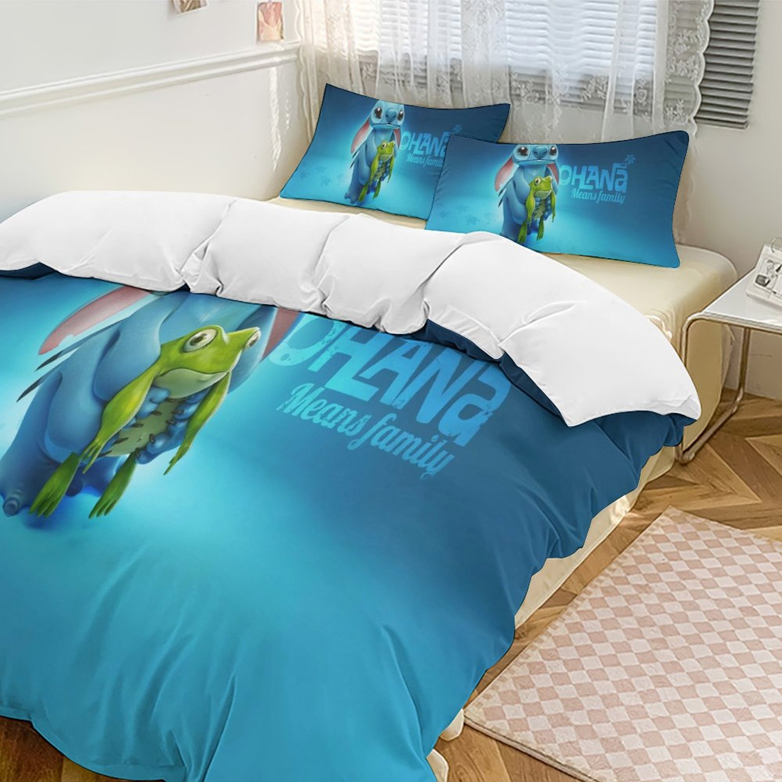 Stitch 3 Piece Bedding Set Cartoon Comforter Set Cute Duvet Cover Sets ...