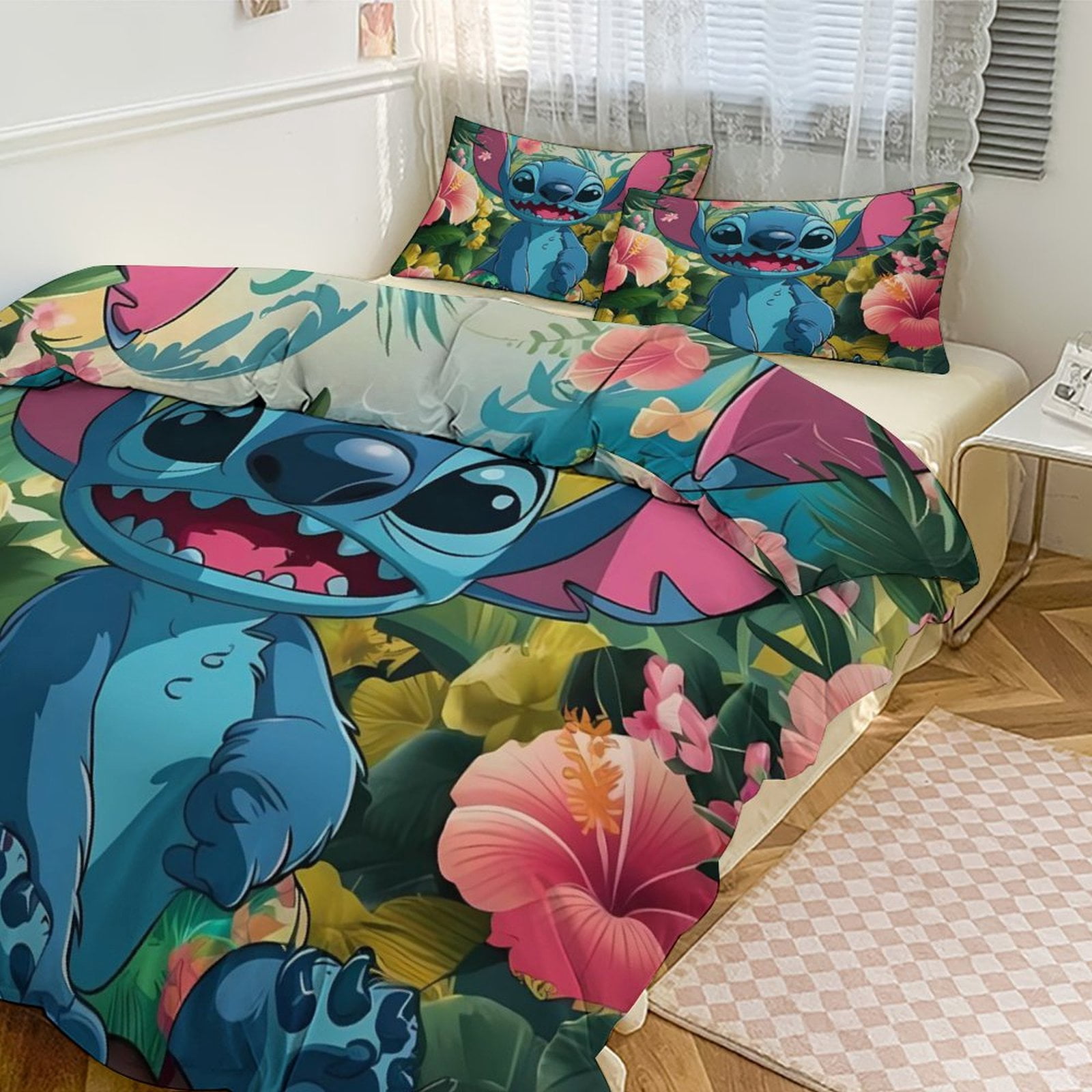 Stitch 3-piece Full bedding set, soft and skin-friendly for girls ...