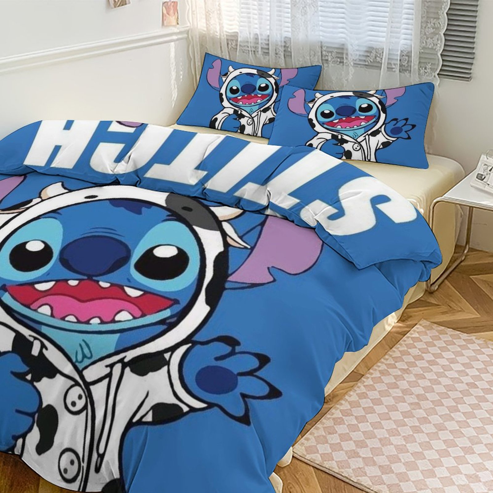 Stitch 3-piece Queen bedding set, soft and skin-friendly for girls ...