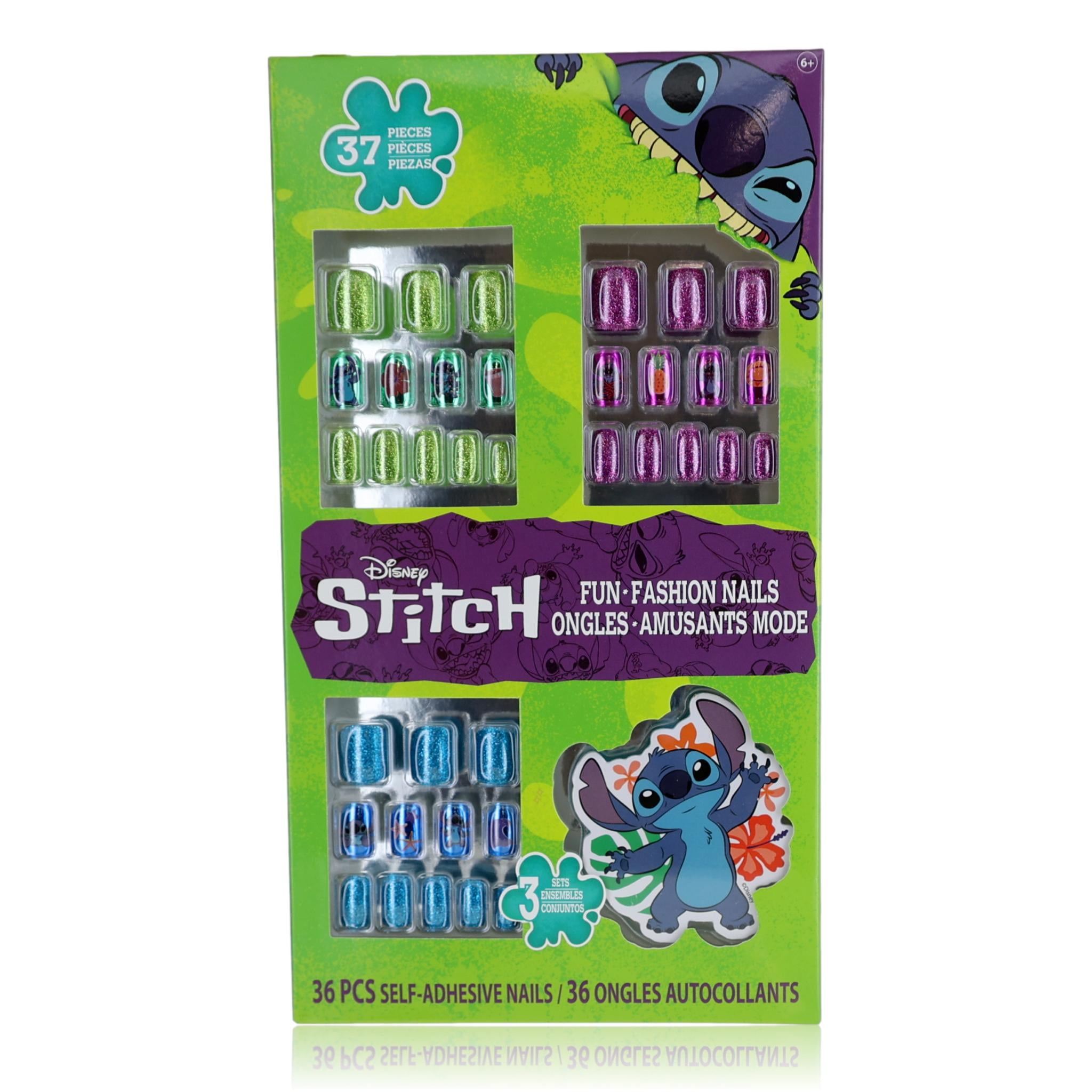Stitch Press-On Nails by Disney, 37 Piece Set for Kids - Walmart.com