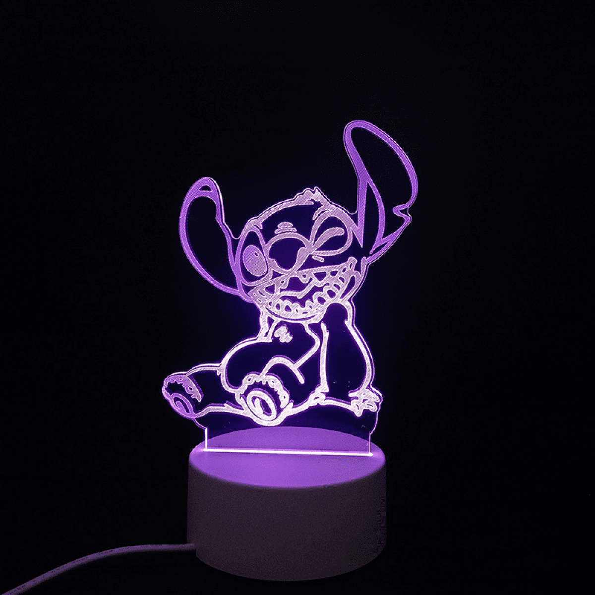 Stitch 3D LED Desk Lamp Smart Remote Control Stitch Desk Lamp usb touch ...