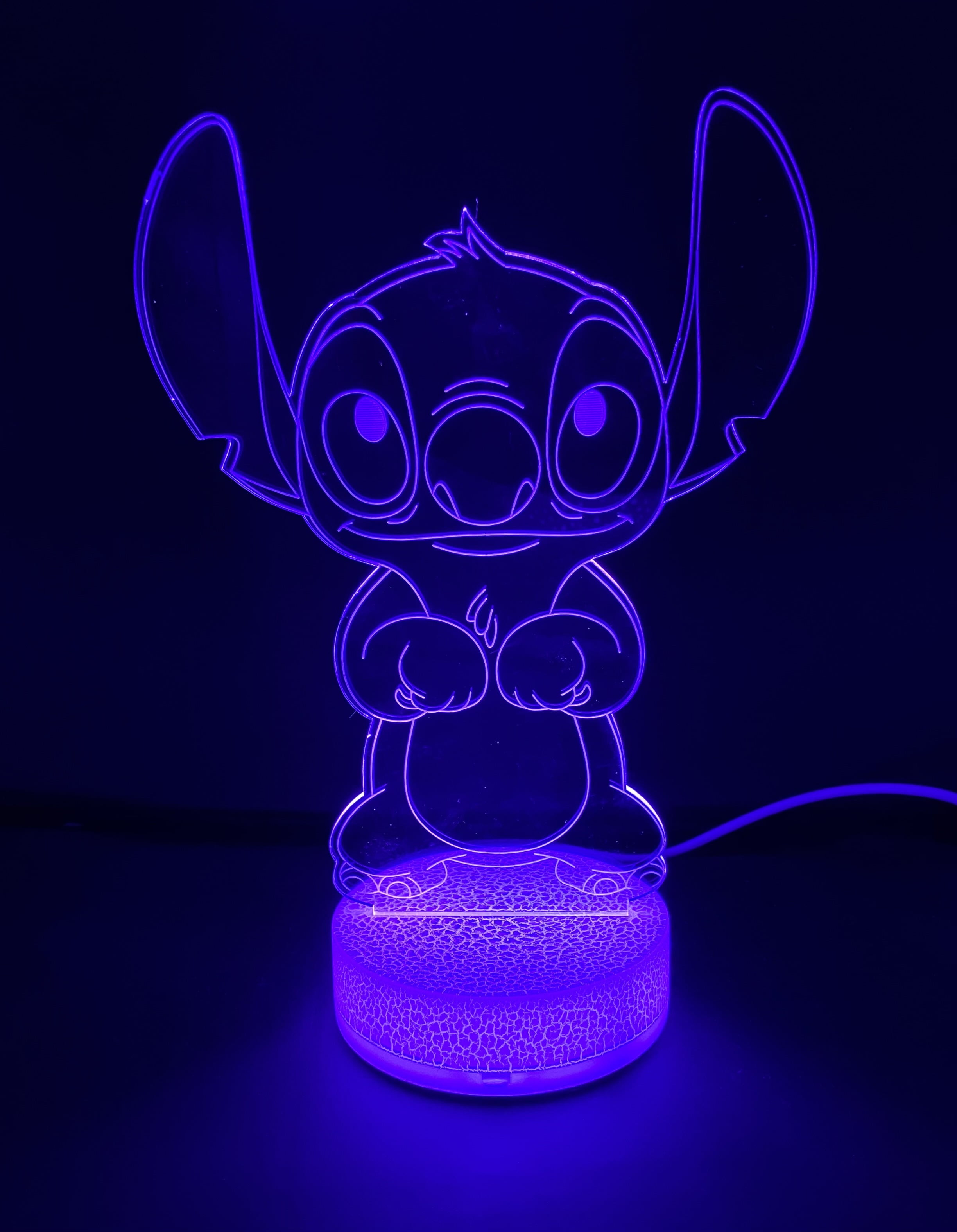 Stitch 3D Night Light Multi Color Changing Illusion Lamp for Children ...