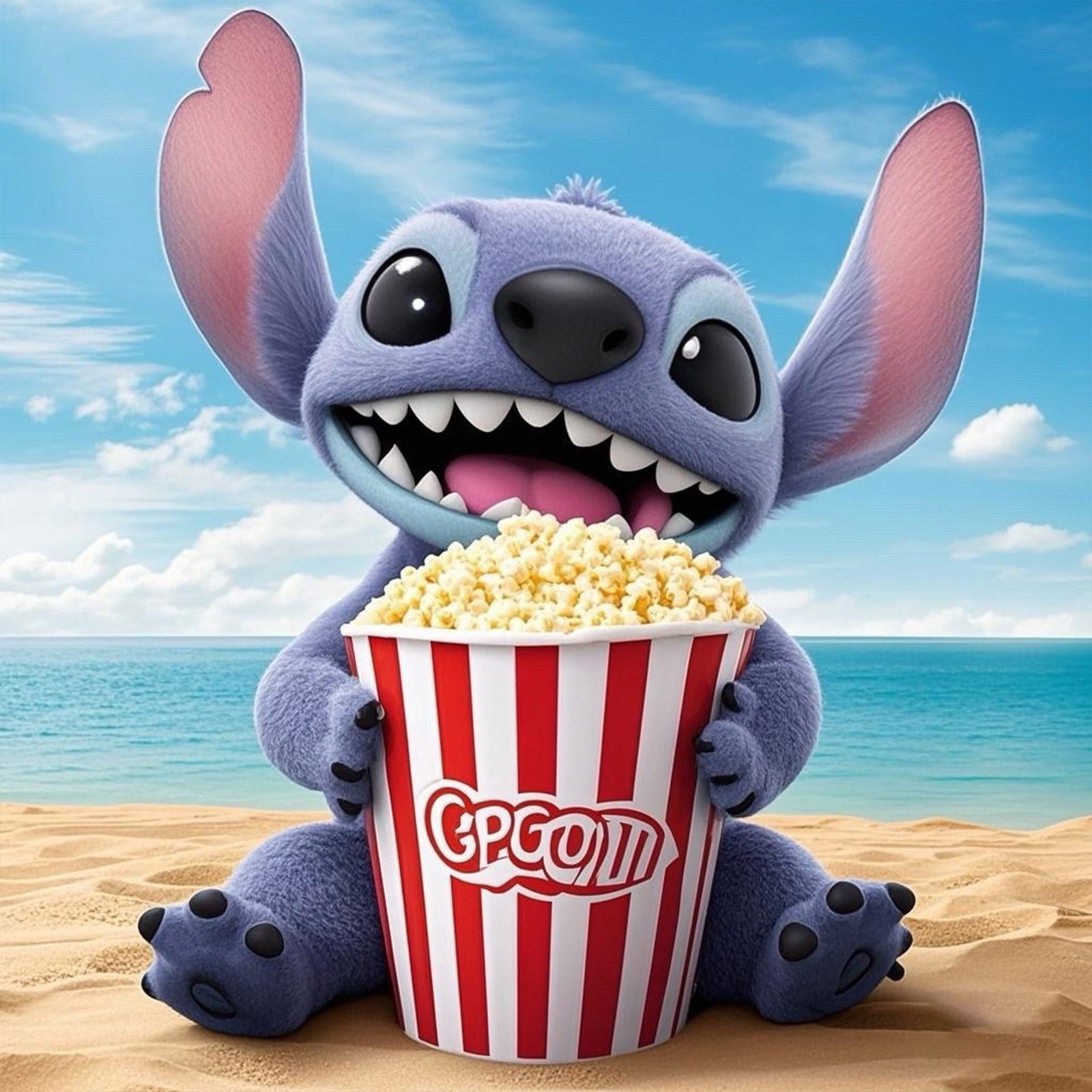 Stitch 3D Popcorn Bucket Limited Edition 2025 Movie Collectible with ...